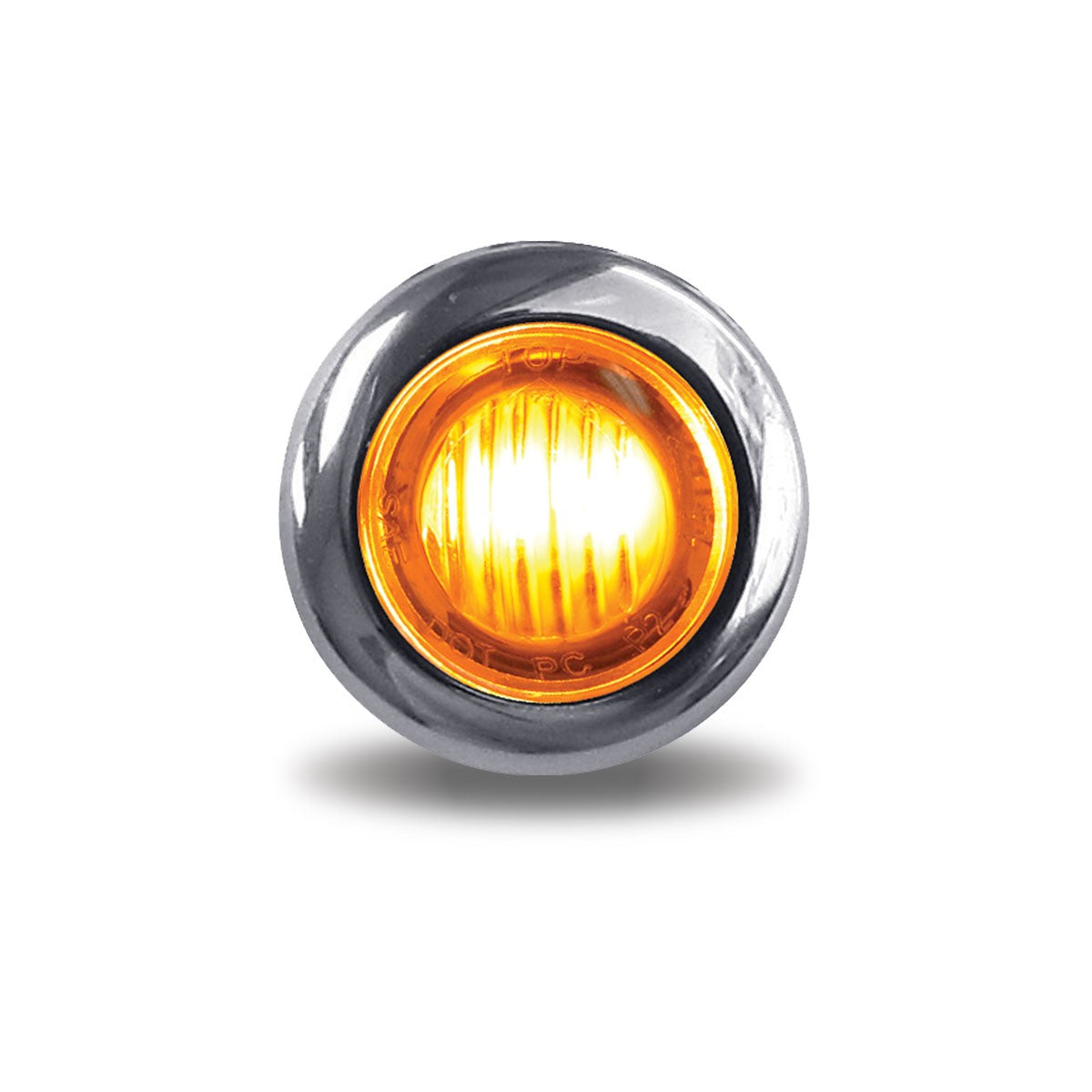 Trux 3/4 Inch Mini Button Marker Light - Amber LED — I-5 Chrome Shop